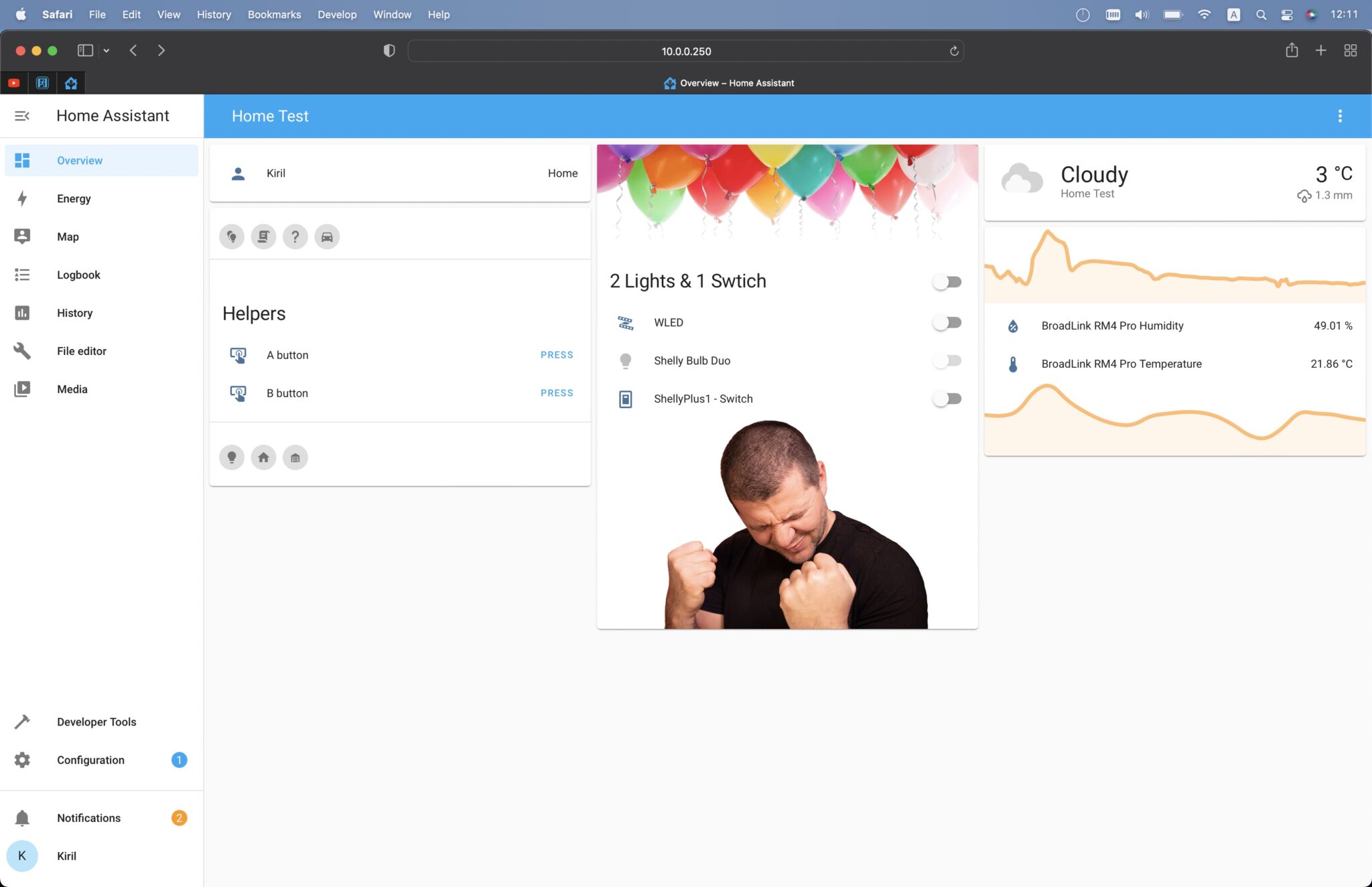 Actionable Headers & Footers in Home Assistant dashboard cards - Kiril ...