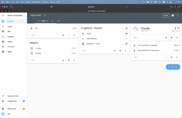 Actionable Headers & Footers in Home Assistant dashboard cards - Kiril ...
