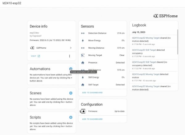 Extending LD2410 Human Presence Sensor Range with ESP32 for Home ...