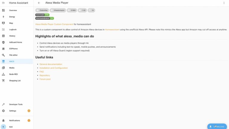 Alexa Media Player in Home Assistant - Kiril Peyanski's Blog